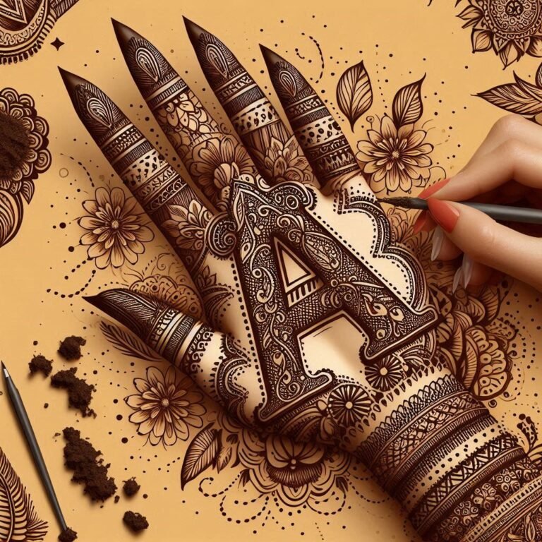 A to Z Alphabet Mehndi Designs | Top and Best Unique Pattern 2024